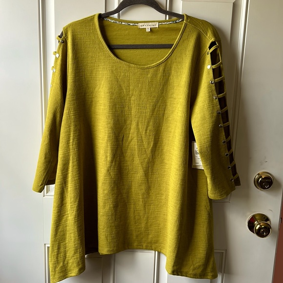 retrology | Tops | Retrololgy Green Scalloped Neck Shirt With Cute Open ...